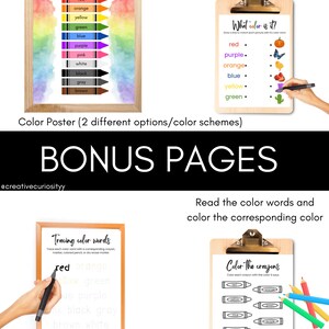 Preschool Color Identification and Recognition Activities and Posters ...