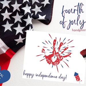 Fourth of July Handprint Craft | Independence Day Toddler Keepsake ...