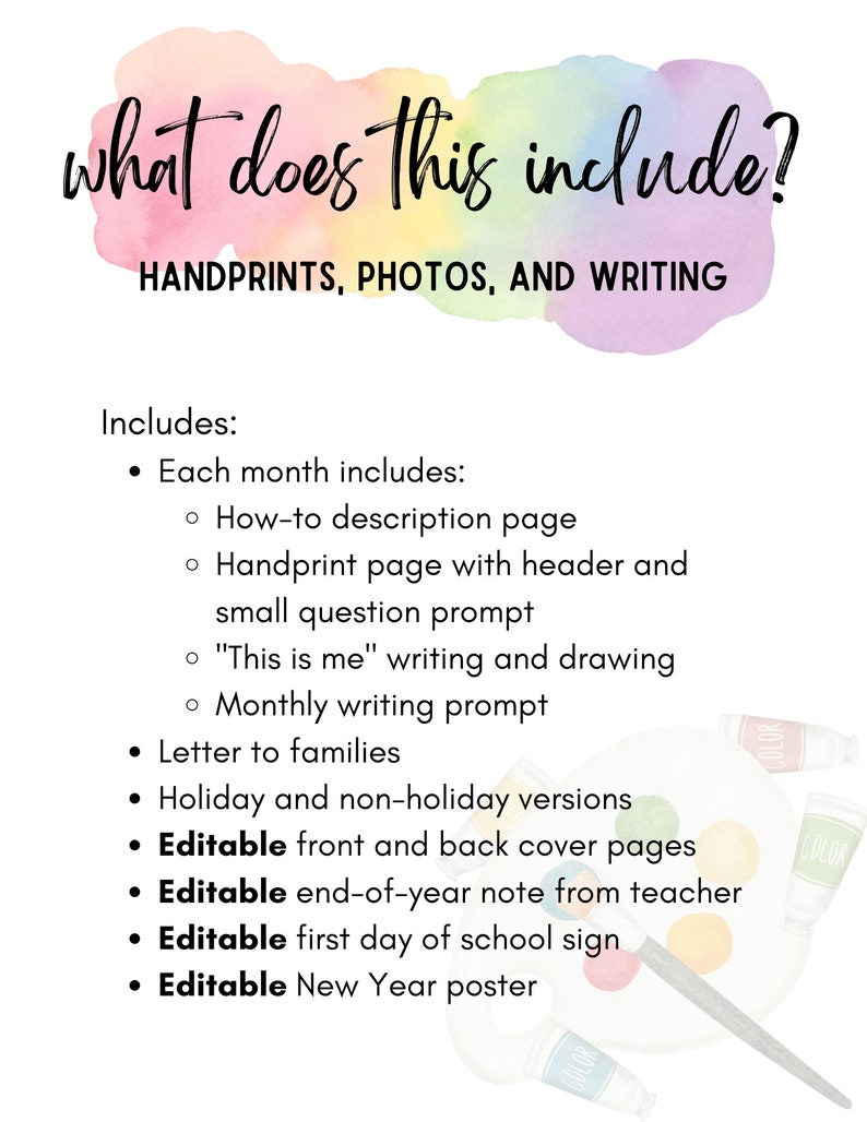 Student Scrapbooks | Document the School Year | Customizable | Editable ...