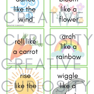 Spring Movement Game | Gross Motor Skills Activity Indoor Outdoor ...