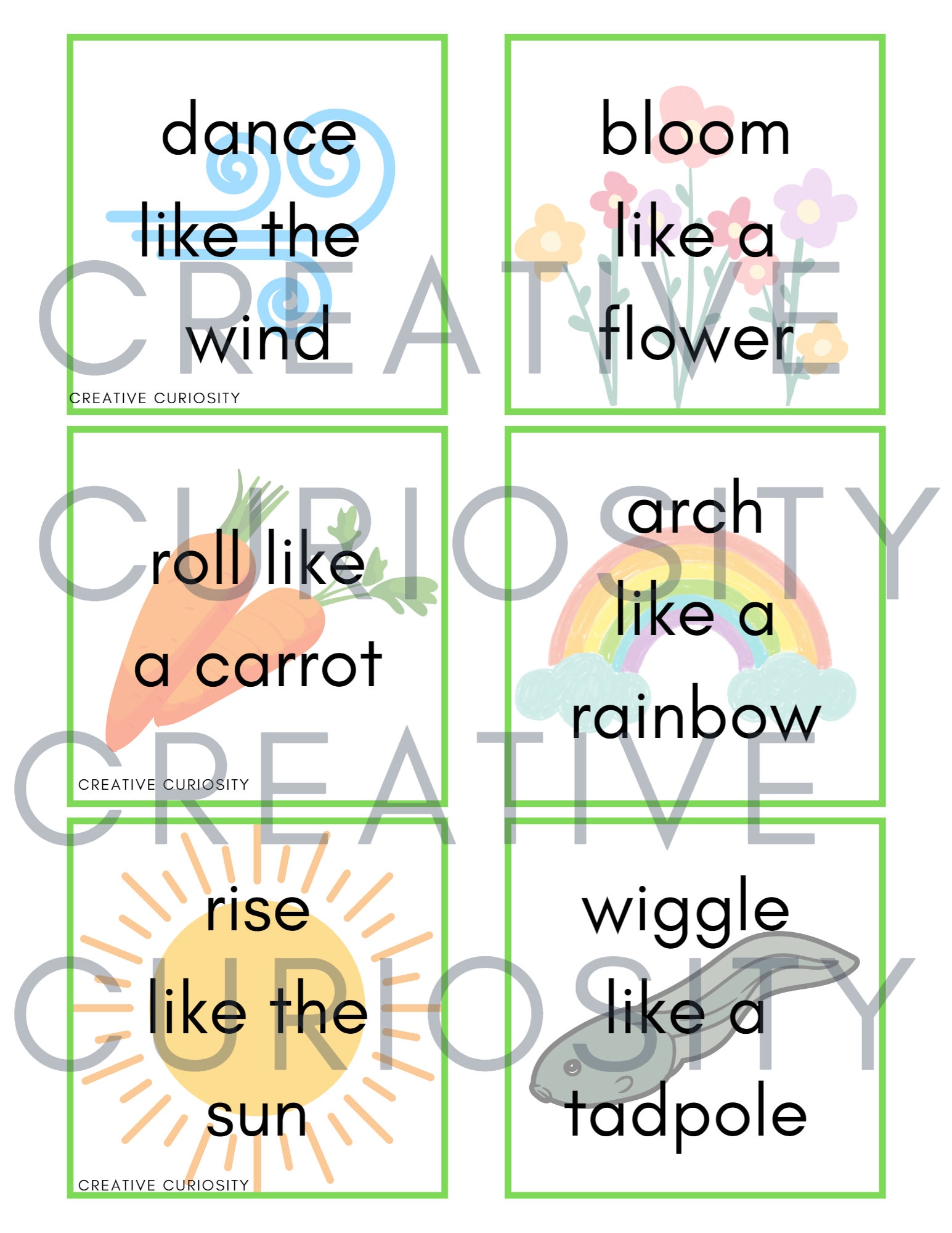 Spring Movement Game | Gross Motor Skills Activity Indoor Outdoor ...