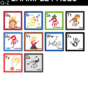 A-Z ABC Alphabet Handprint Craft Book | Handprint Art | Educational ...