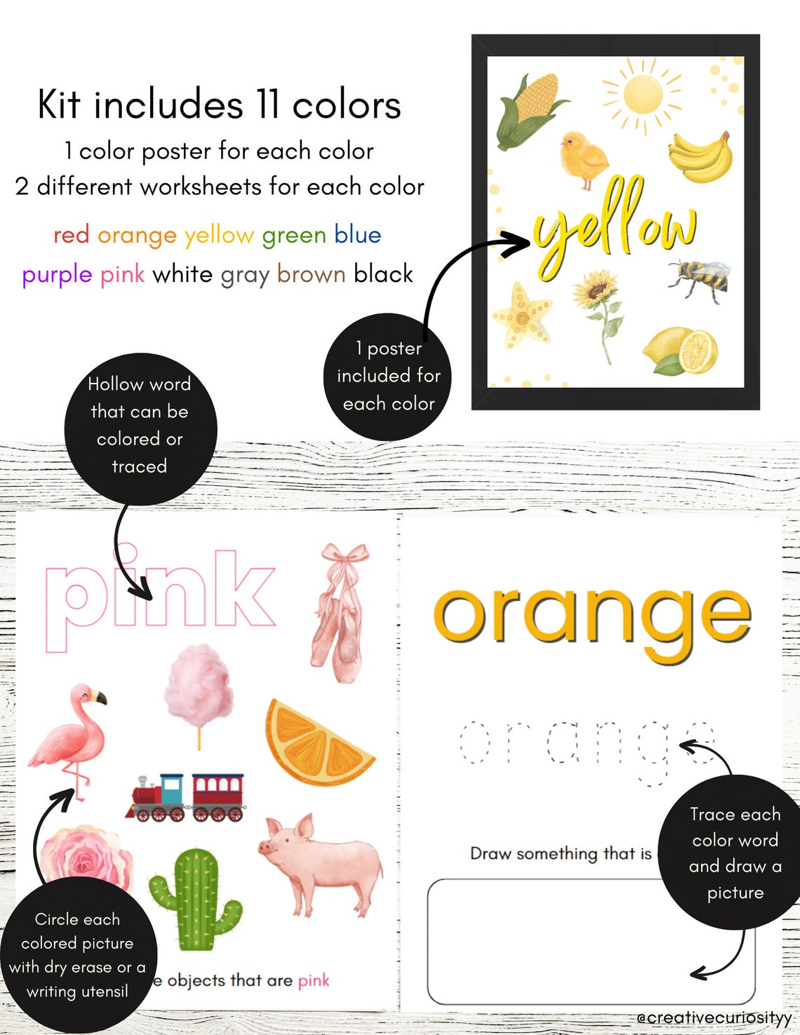 Preschool Color Identification and Recognition Activities and Posters ...