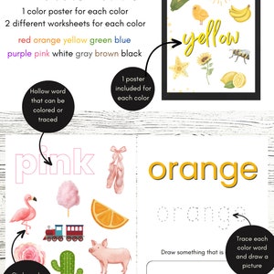 Preschool Color Identification and Recognition Activities and Posters ...