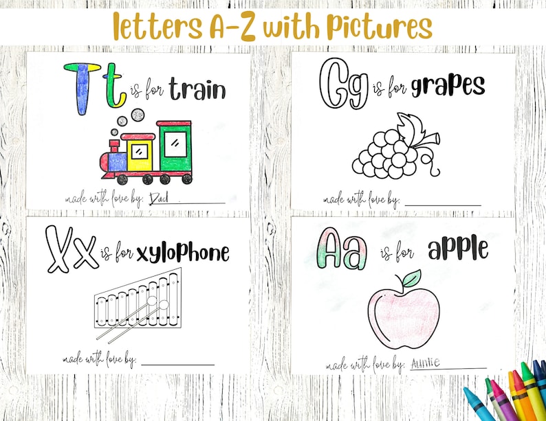 EDITABLE My First ABC Book Printable Keepsake for Babies and - Etsy