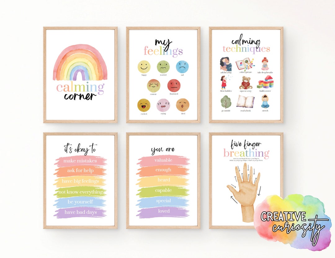 Calm Corner Posters | 6 Digital Files AND Directions for How to Create ...