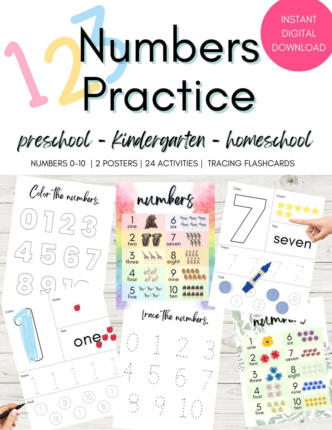 Number Identification Activities and Posters | Preschool Kindergarten ...