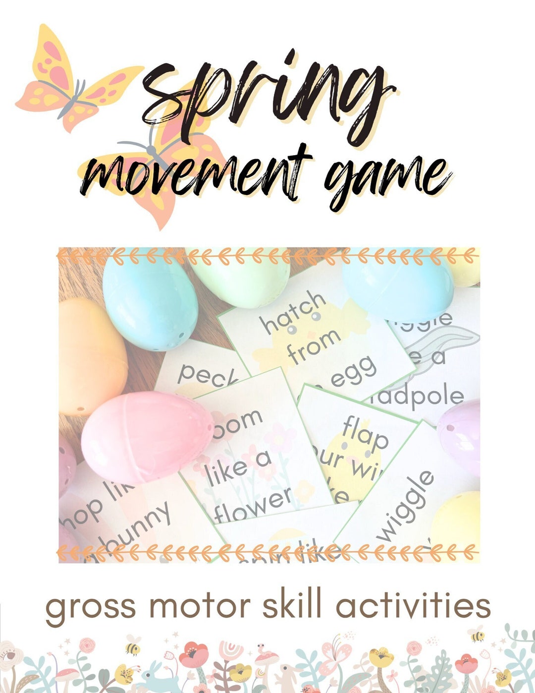 Spring Movement Game | Gross Motor Skills Activity Indoor Outdoor ...