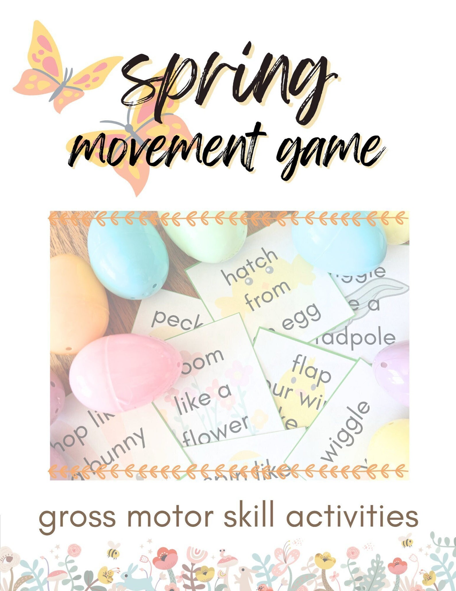 Spring Movement Game | Gross Motor Skills Activity Indoor Outdoor ...