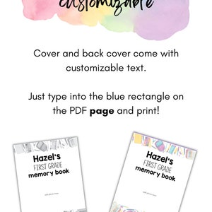 Student Scrapbooks | Document the School Year | Customizable | Editable ...