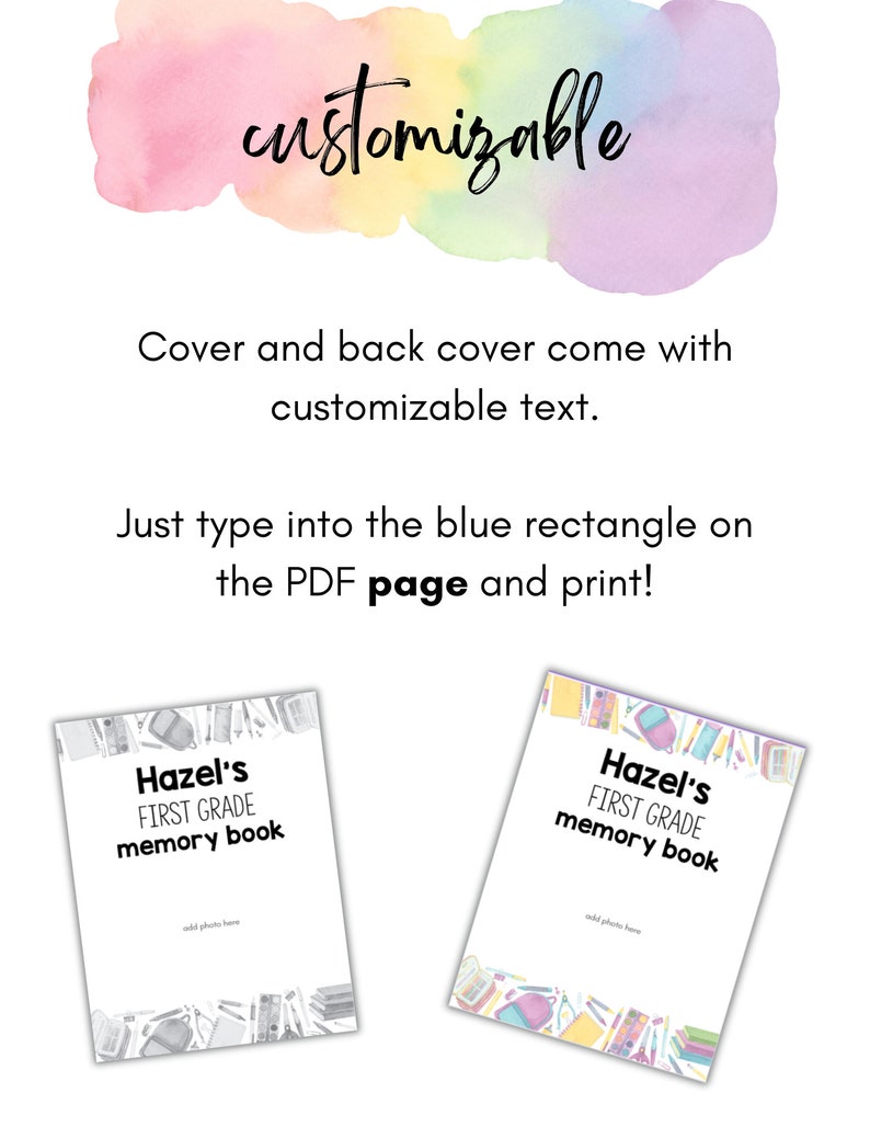 Student Scrapbooks | Document the School Year | Customizable | Editable ...
