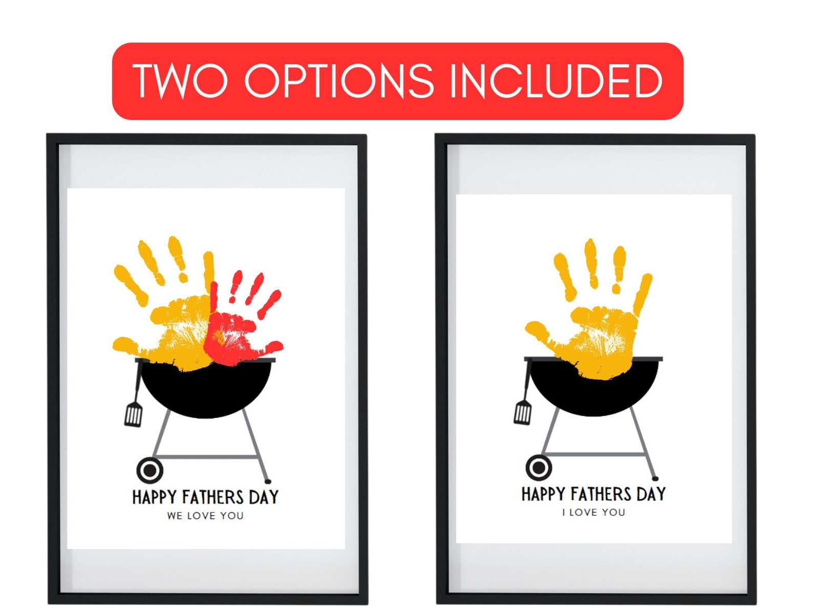 Father's Day Grill Handprint Keepsake | Gift for Dad Father Grandpa ...