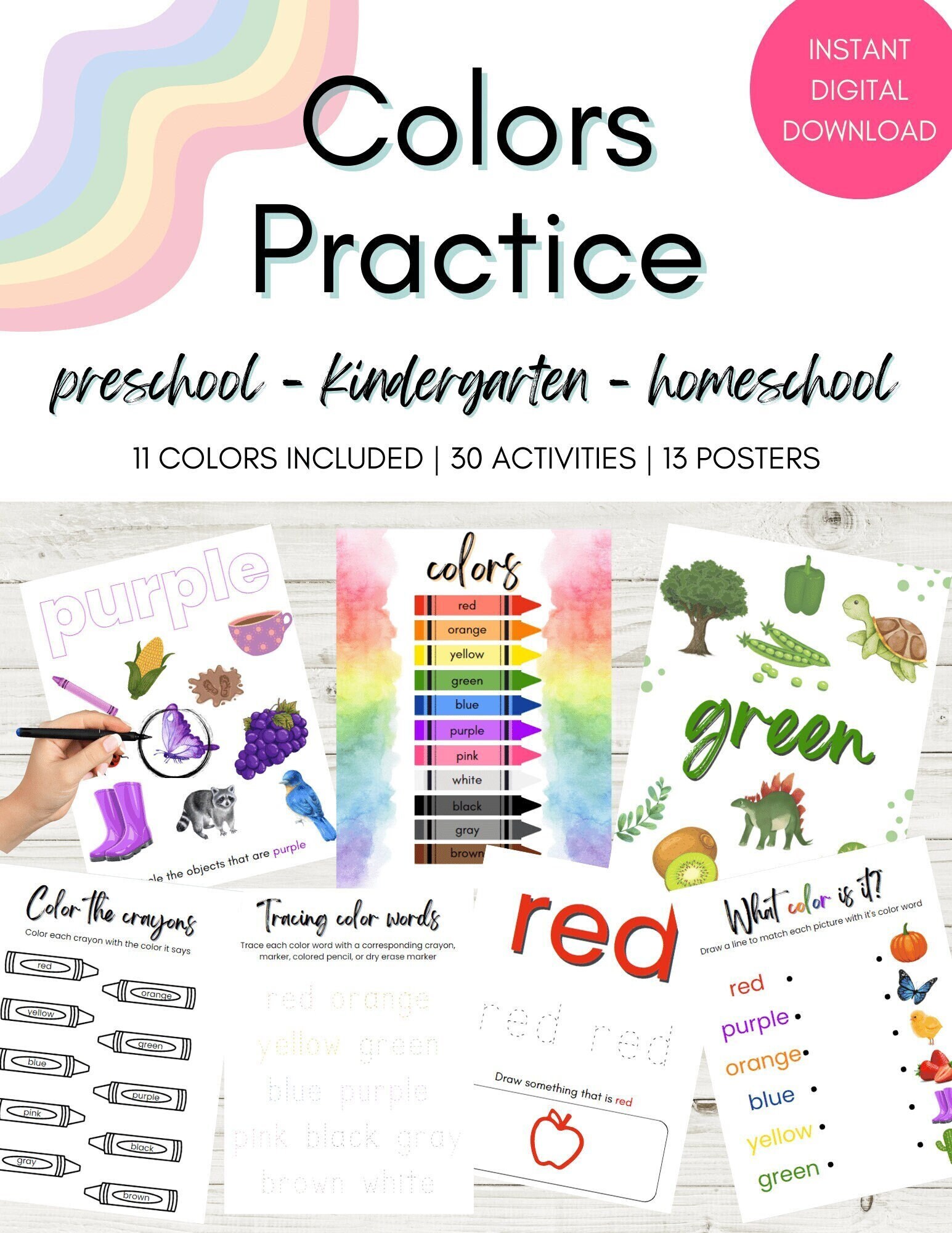 Preschool Color Identification and Recognition Activities and Posters ...