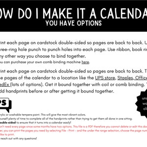 2024 Handprint Calendar DIY Gift for Parents, Grandparents 1 or 2 ...