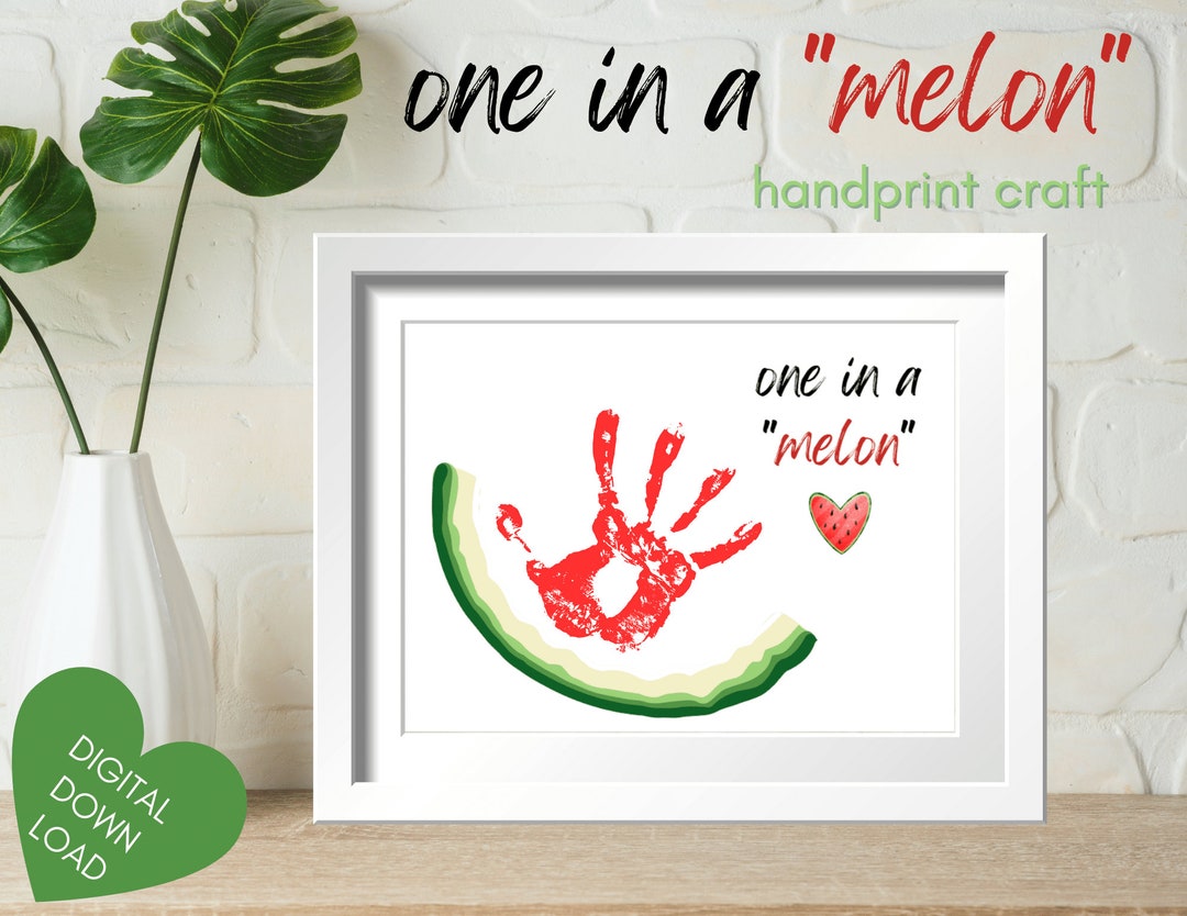 Watermelon Handprint Keepsake | One in a Melon | Summer Craft Activity ...