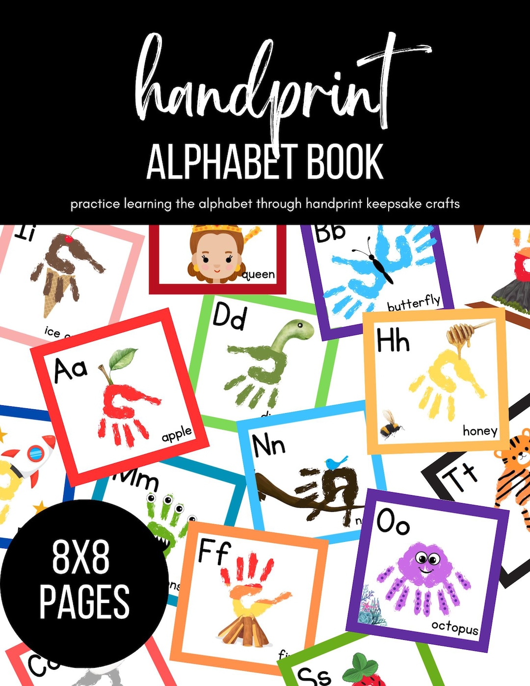 A-Z ABC Alphabet Handprint Craft Book | Handprint Art | Educational ...