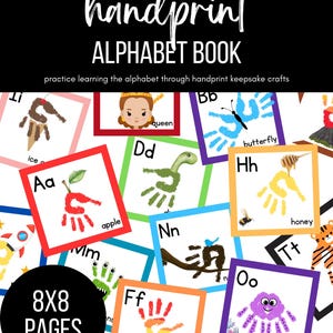 A-Z ABC Alphabet Handprint Craft Book | Handprint Art | Educational ...