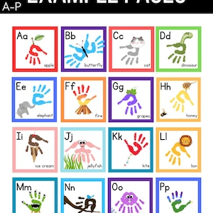 A-Z ABC Alphabet Handprint Craft Book | Handprint Art | Educational ...
