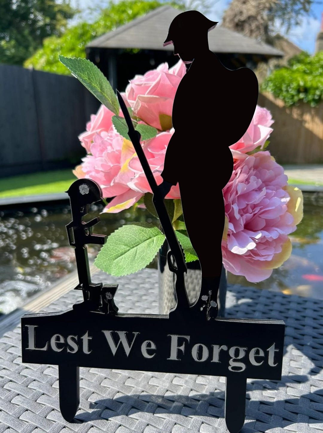 Lest We Forget Remembrance Day Memorial D-day Garden Plaque Military 80 ...