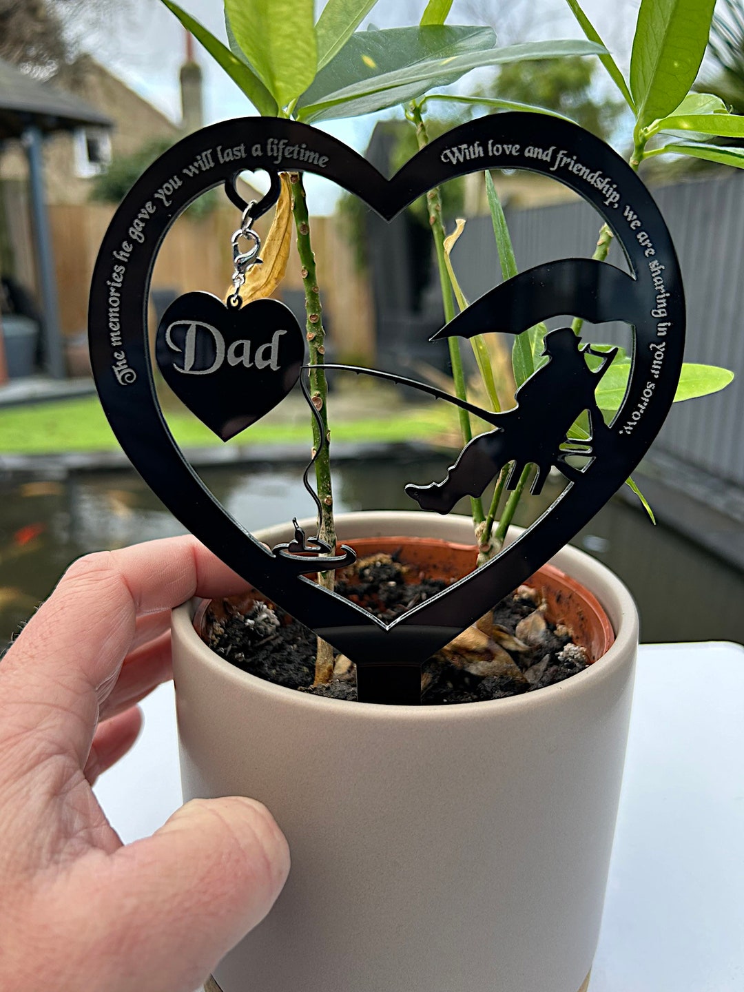 KC Laser Crafts Personalised Memorial Grave Marker Plaque, Mum, Dad ...