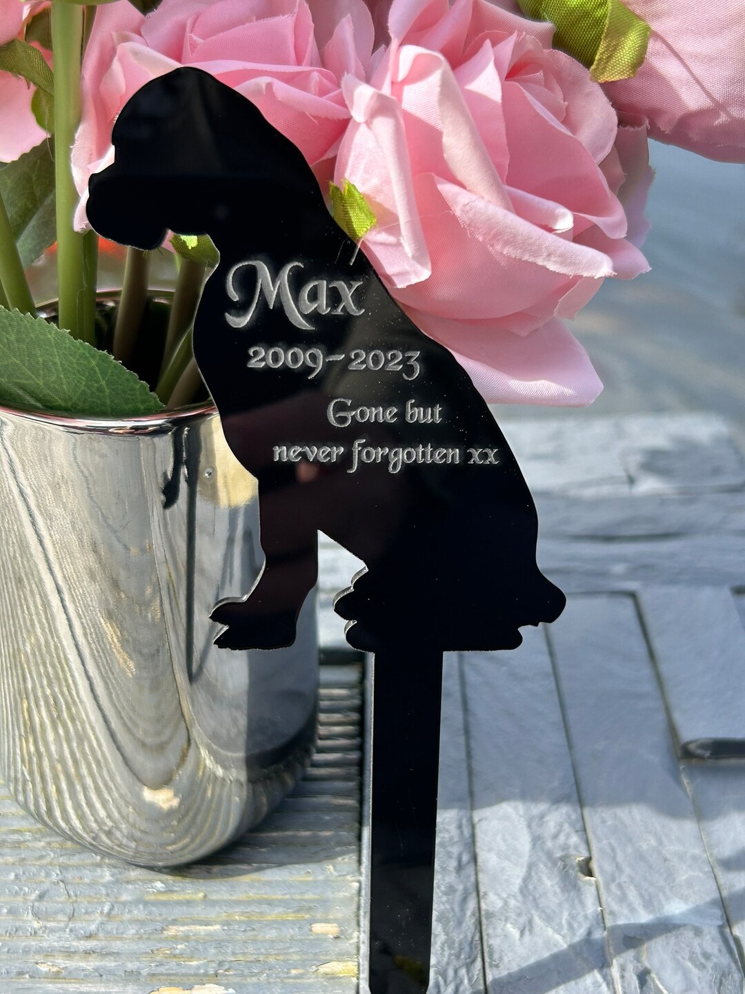 Personalised Pet Dog, Boxer Memorial Plaque, Ground Stake, Grave Marker ...