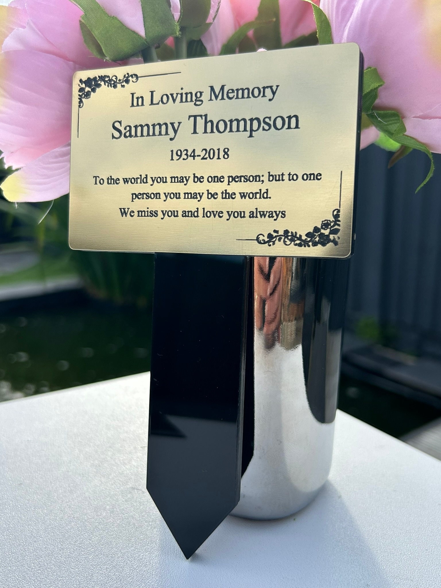 Memorial Plaque, Personalised Memorial Plaques, Grave Marker ...