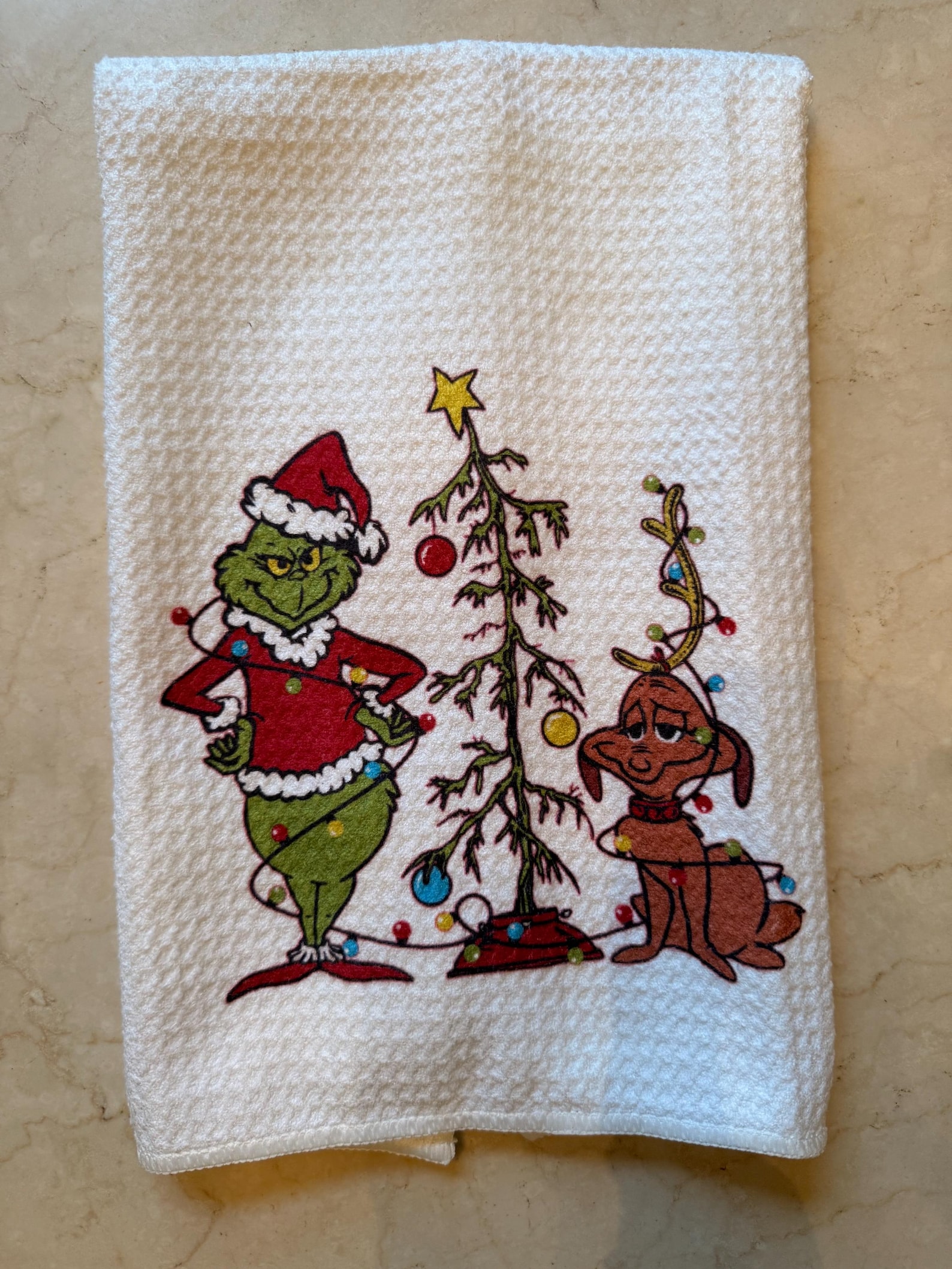Grinch and Max Christmas Towel| Grinch| Merry Christmas| Holiday| Max ...
