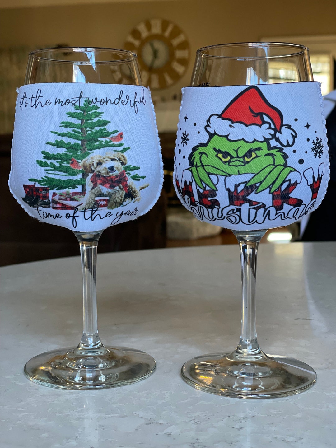 Grinch or Doodle Wine Koozie| Merry Christmas| Grinch| It’s the Most ...