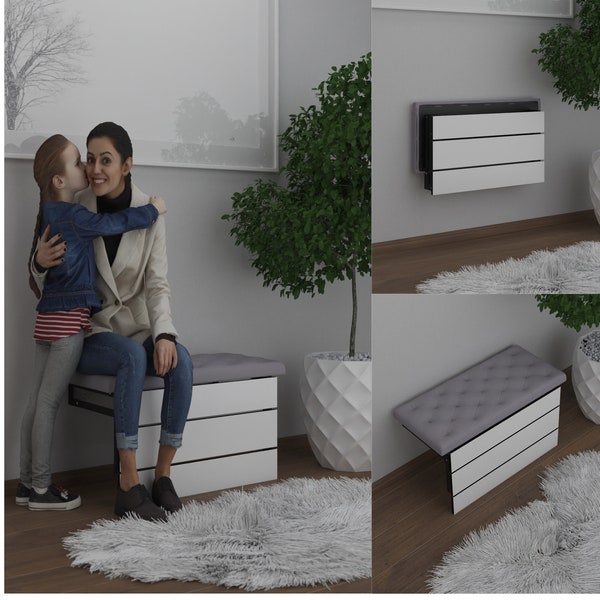 Fold Down Wall Mount Chair - Etsy Singapore