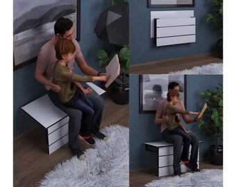 Fold Down Wall Bench - Etsy