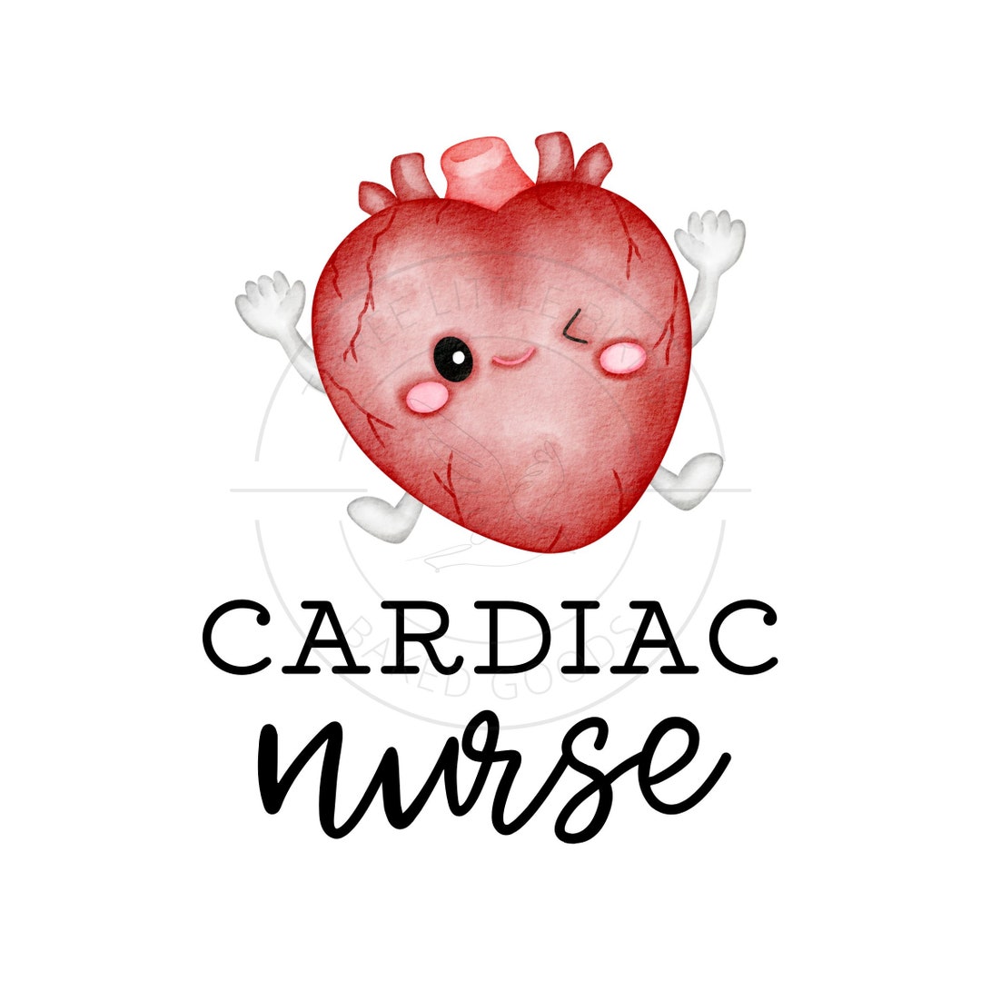 Cardiac Nurse PNG, Sublimation, Watercolor, Cardiac RN Shirt, Career ...