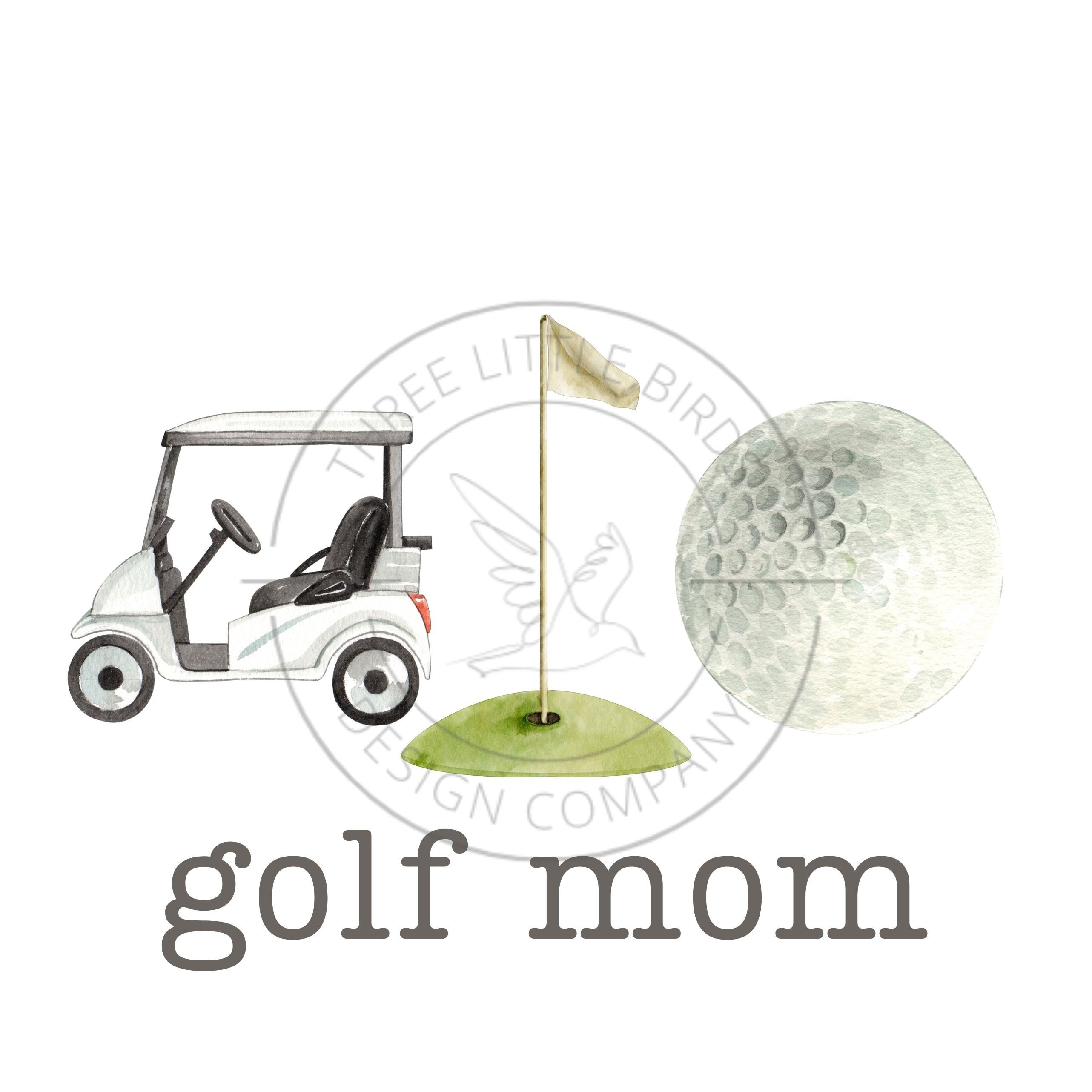 Golf Mom PNG, Sublimation, Watercolor Golf Mom Shirt, Watercolor Golf ...