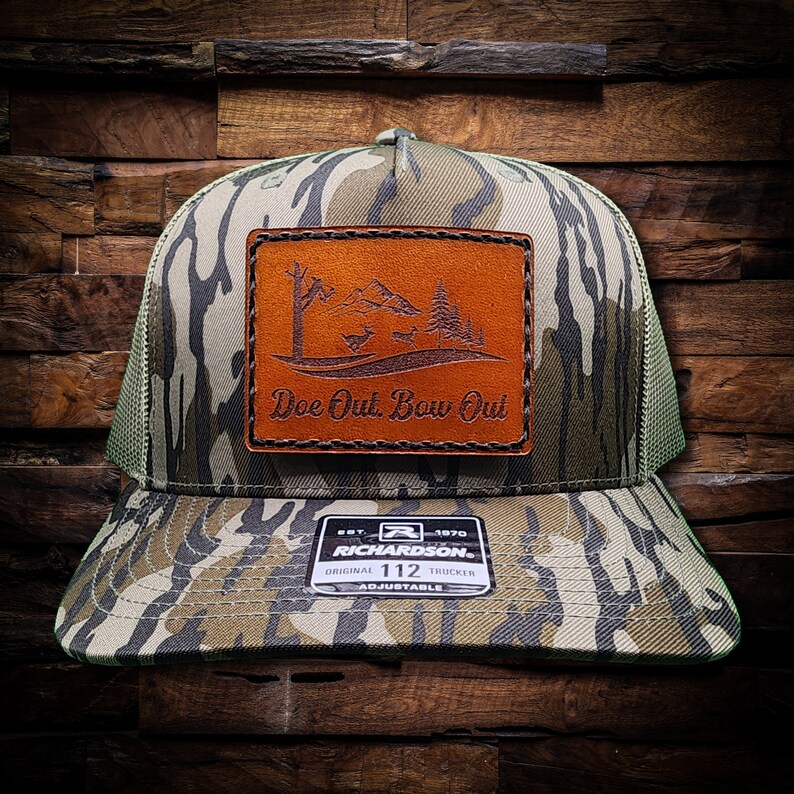 Doe Out Bow Out, Hand Sewn, Leather Patched, Hunting Hat, in Obsession ...