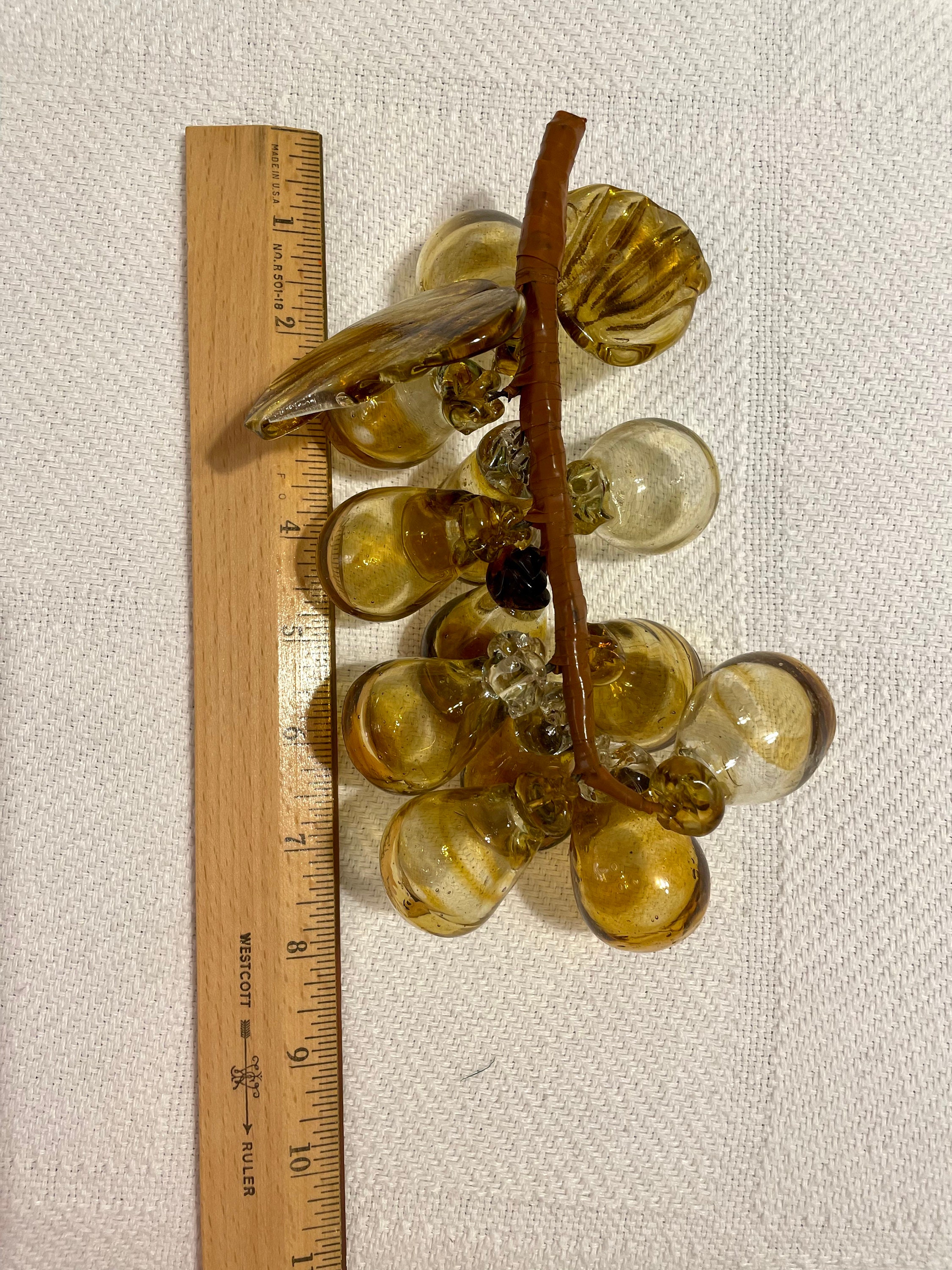 Hand-blown Glass Grapes in Amber Color. Perfect for a - Etsy