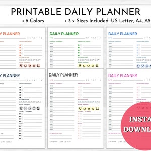 Printable Daily Schedule Checklist, Printable TO DO List, Daily ...