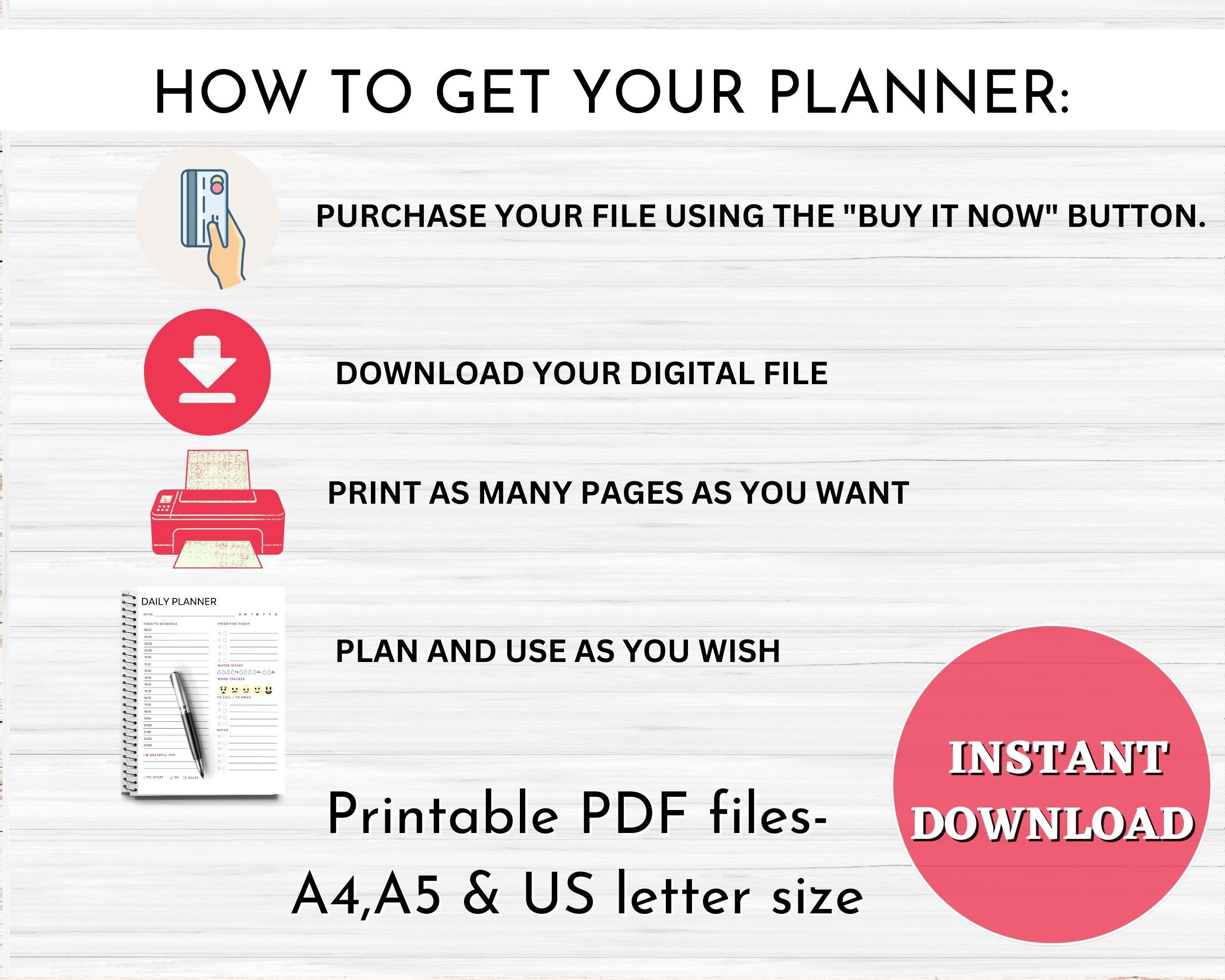 Printable Daily Schedule Checklist, Printable TO DO List, Daily ...