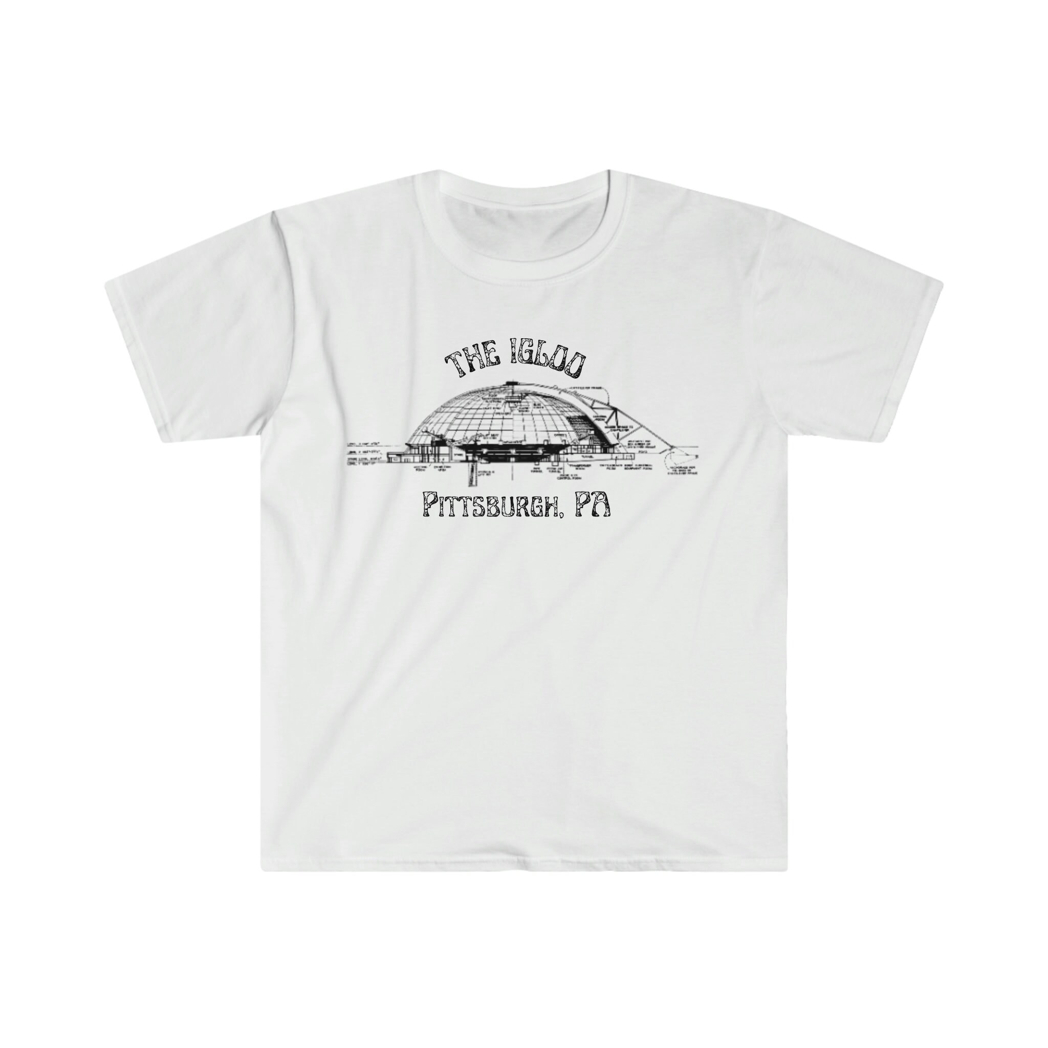 The Igloo Retro Soft T-shirt L the Igloo L Mellon Arena L Civic Arena L ...