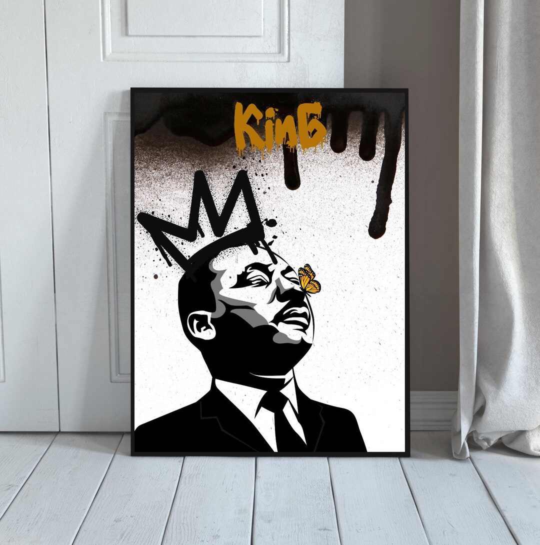 Martin Luther King Jr. Graffiti Art Print - Inspirational Street Art ...