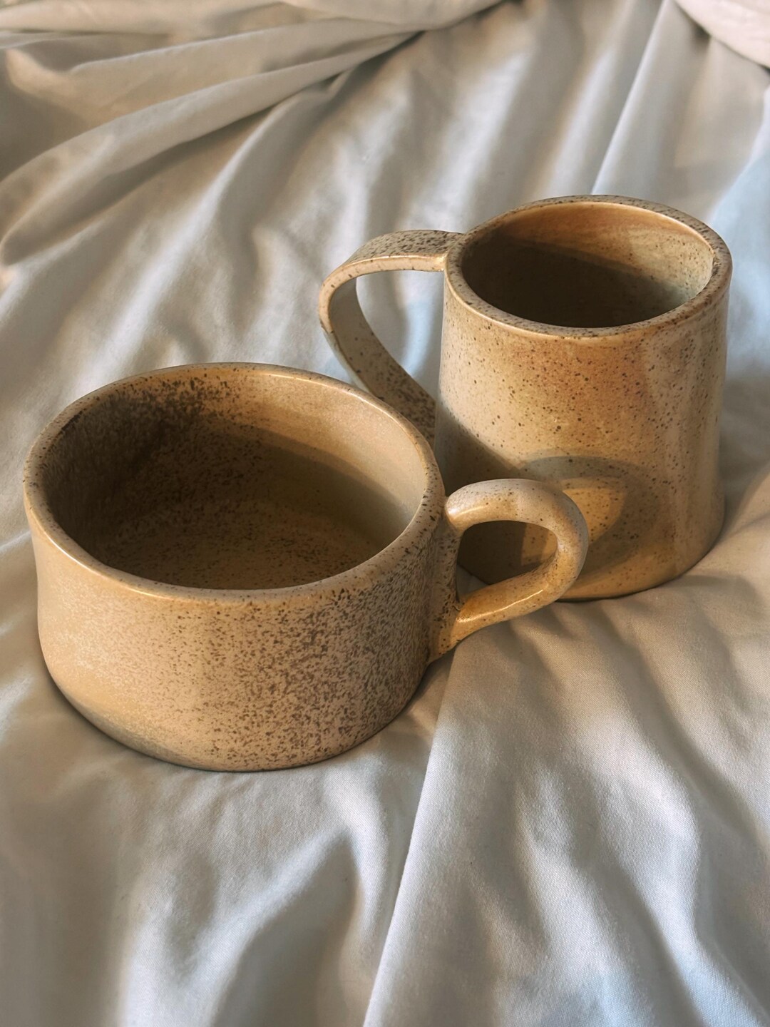 Oatmeal Mugs | Handmade Slab-built Ceramic Mug, Earthy Mugs, Pottery ...