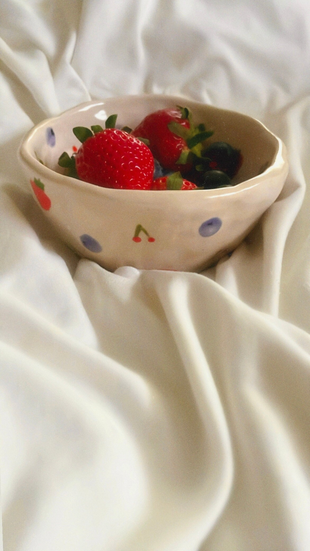 Mixed Berries & Cherries Bowl Aesthetic Pottery, Handmade Pottery ...