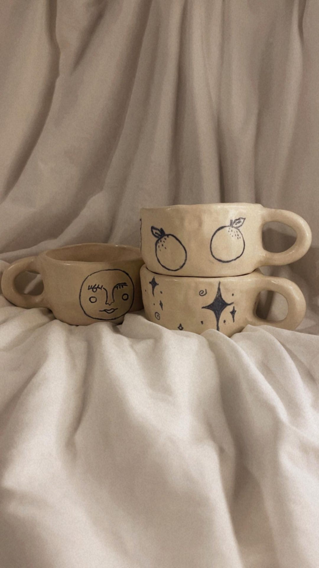 Doodle Mug Aesthetic Pottery, Handmade, Ceramics, Stars, Doodle Mug ...