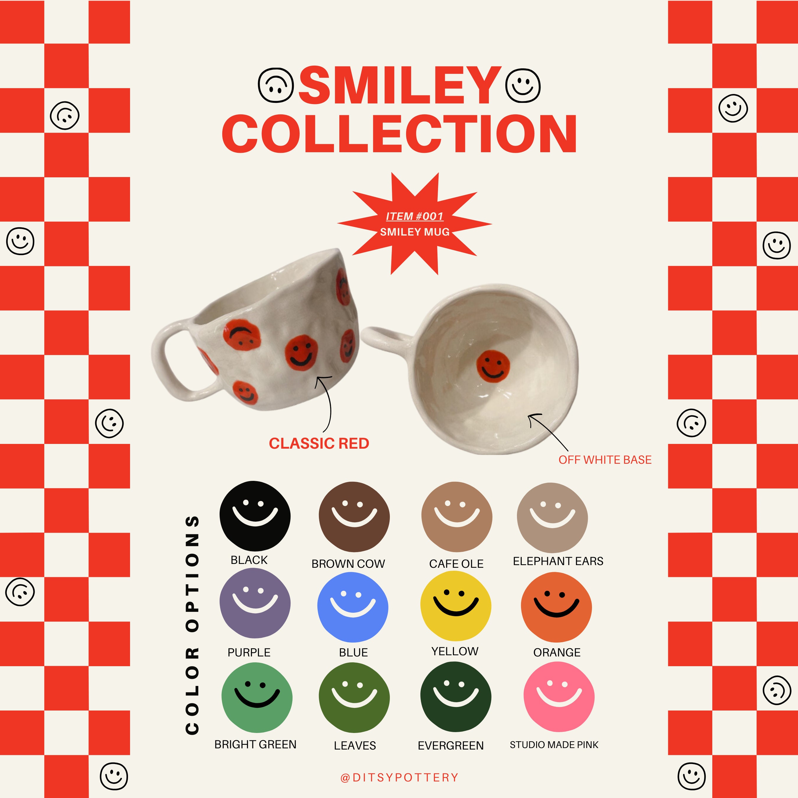 Smiley Face Mug Handmade Mug, Pottery, Ceramics, Handmade, Gifts ...