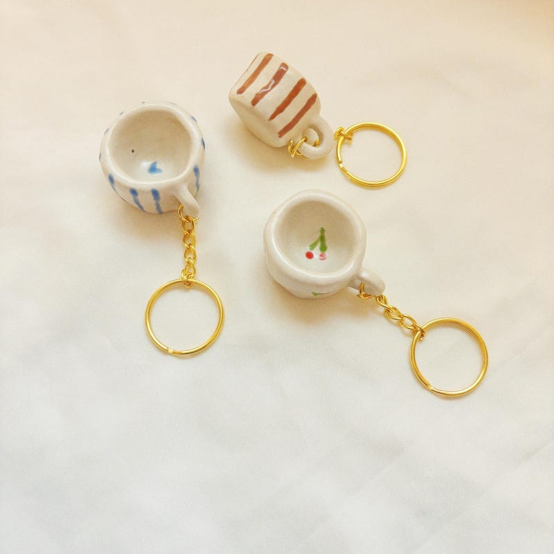 Ceramic Keychain Aesthetic - Etsy