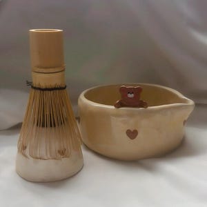 Teddy Bear Matcha Bowl | Cute Chawan, Aesthetic Pottery, Handmade ...