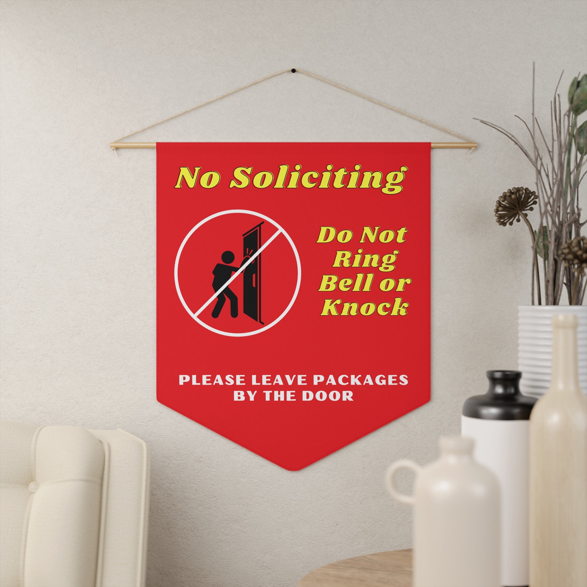 No Soliciting Sign working From Home Sign Do Not Knock or - Etsy