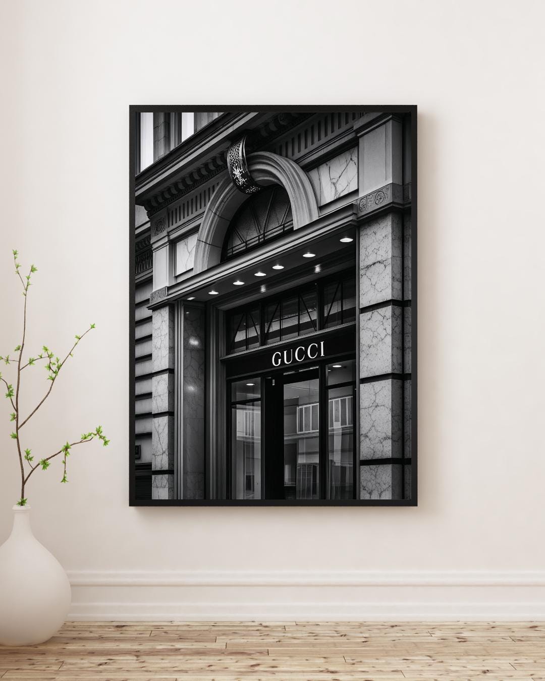 Designer Shop Front Wall Art – Black & White Luxury Storefront Prints ...