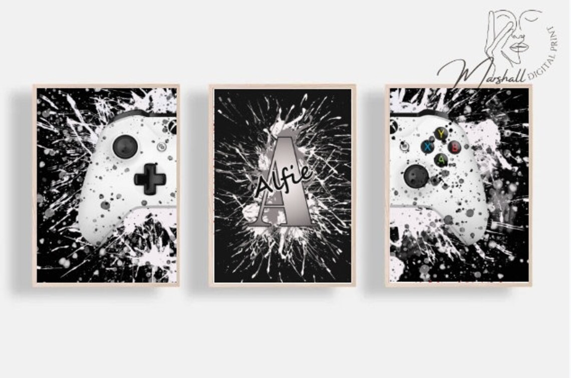 Xbox Personalised Prints, A5, A4, A3 Prints, Boys Bedroom Decor, Boys ...