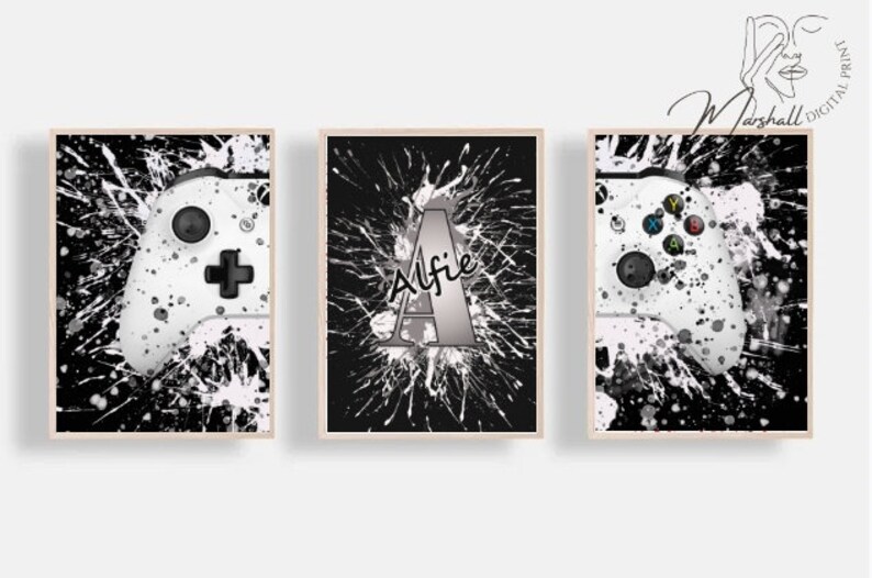 Xbox Personalised Prints, A5, A4, A3 Prints, Boys Bedroom Decor, Boys ...