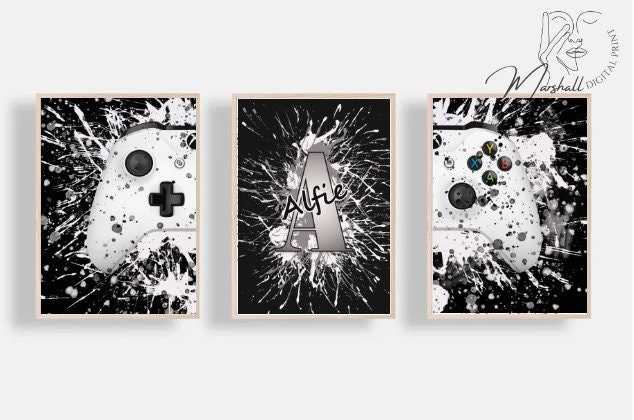 Xbox Personalised Prints, A5, A4, A3 Prints, Boys Bedroom Decor, Boys ...