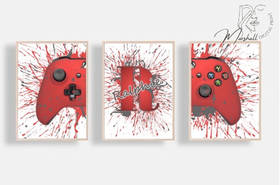 Xbox Personalised Prints, A5, A4, A3 Prints, Boys Bedroom Decor, Boys ...
